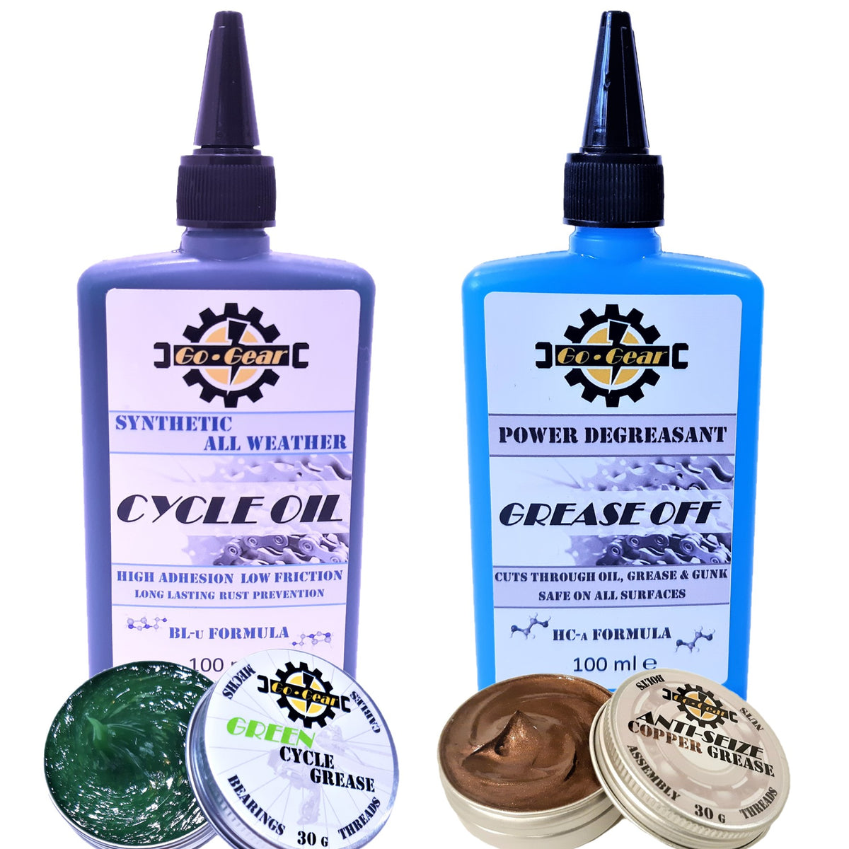 Cycle Care Kit (4 pc Set Includes Oil, Degreaser, Grease) – emf Sports