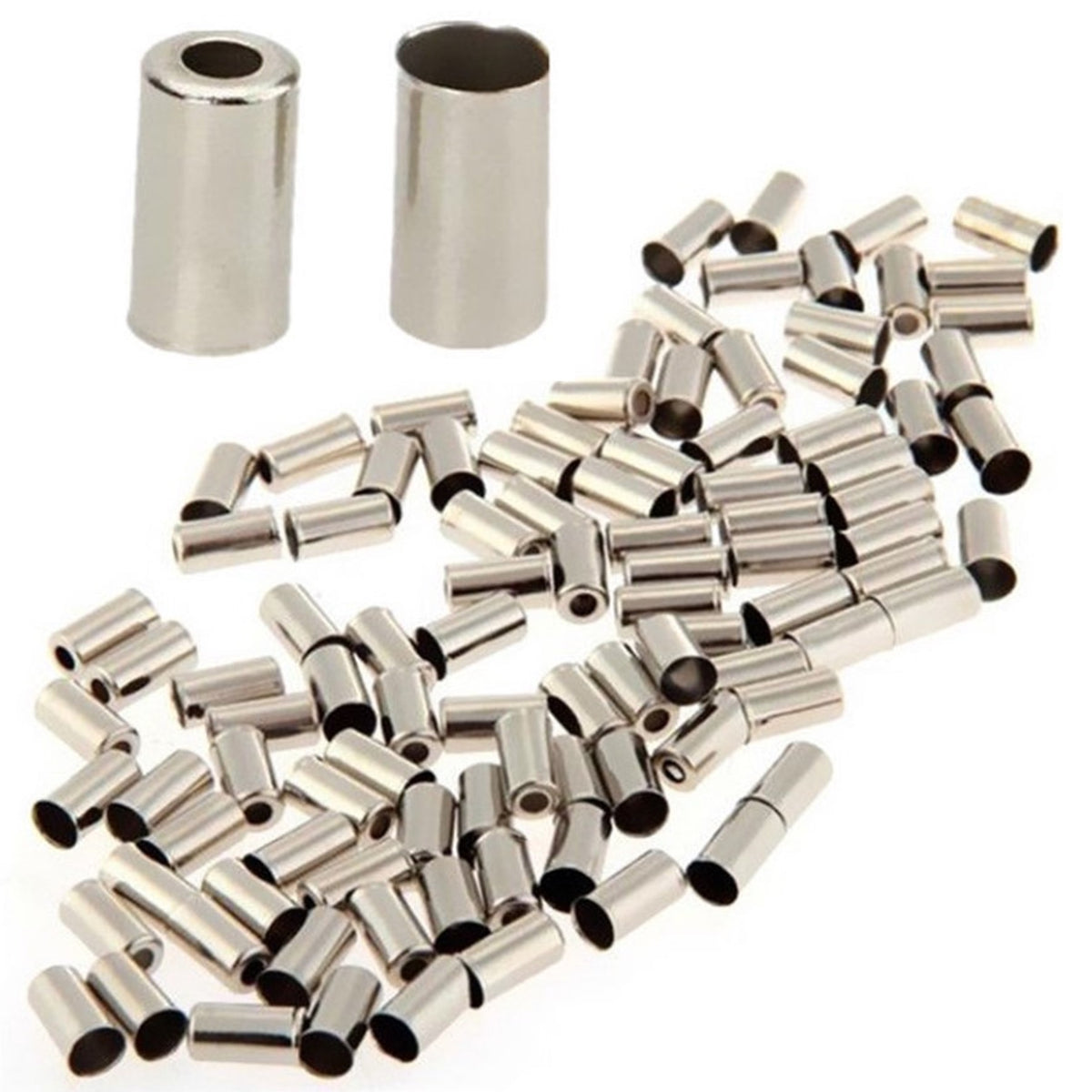 5mm Alloy Brake Ferrules (x24 Pieces) Silver – emf Sports